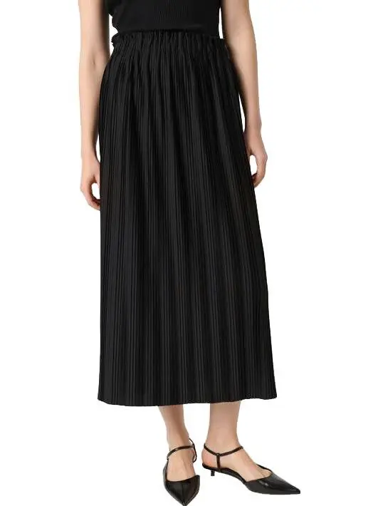 SOAKED IN LUXURY Sivone Pleated Maxi Skirt - Black
