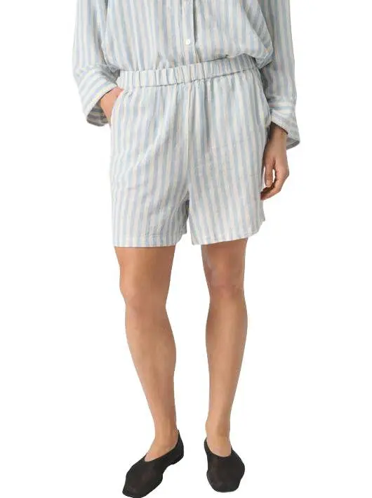 SOAKED IN LUXURY Belira Striped Wide Leg Shorts - Skyway Stripes