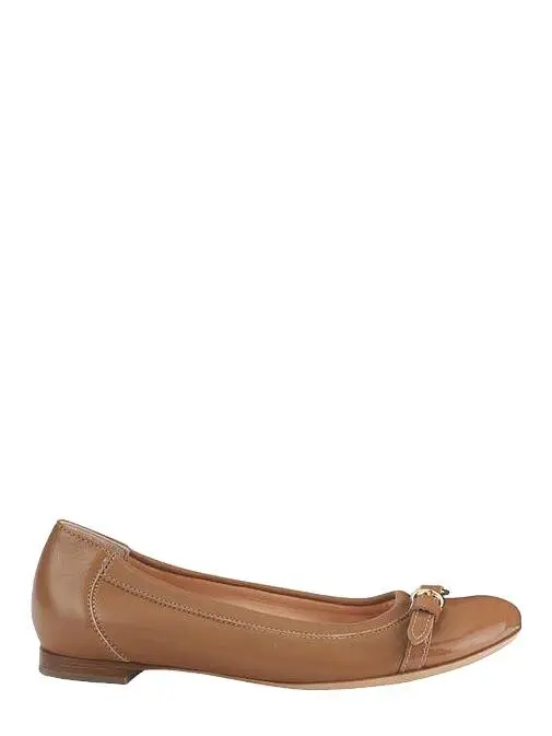 Agl Monika Cap Toe Ballet Flat - Cocoa Nappa