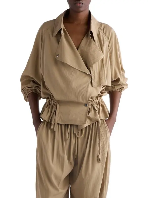 Isabel Marant Gwenola Snap Trench Jacket - Khaki