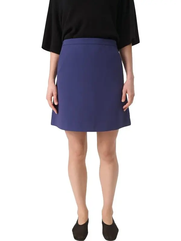 SOAKED IN LUXURY Corinne A-line Mini Skirt - Patriot Blue