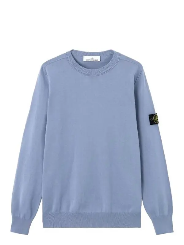 Stone Island Crewneck Cotton Sweater - Blue