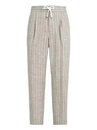 Brunello Cucinelli Pinstriped Twill Trousers - Brown