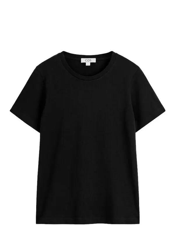 Cos Cotton Crew-neck T-shirt - Black