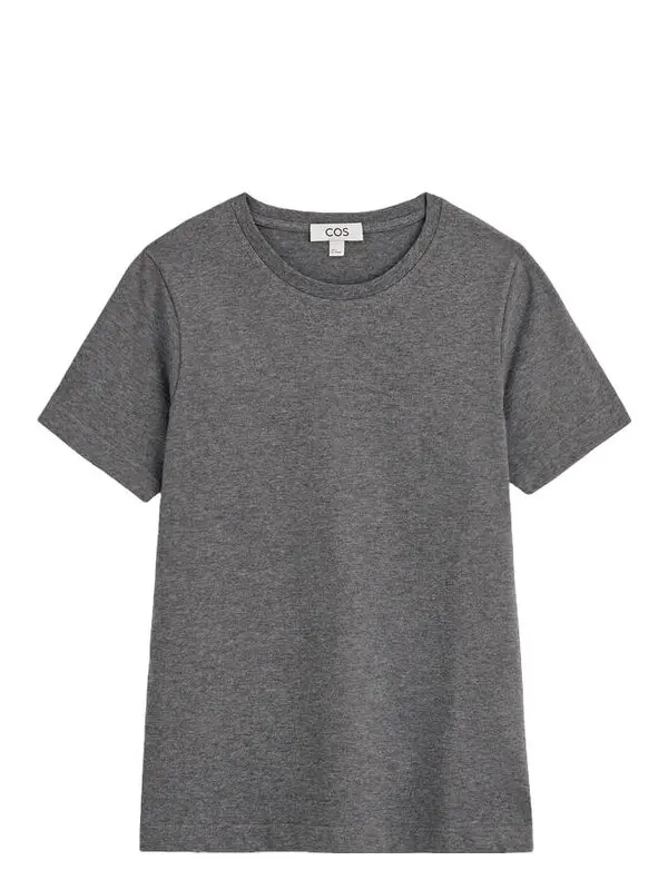 Cos Striped Crew-neck T-shirt - Gray