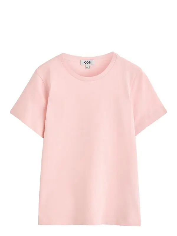 Cos Cotton Crew-neck T-shirt - Pink