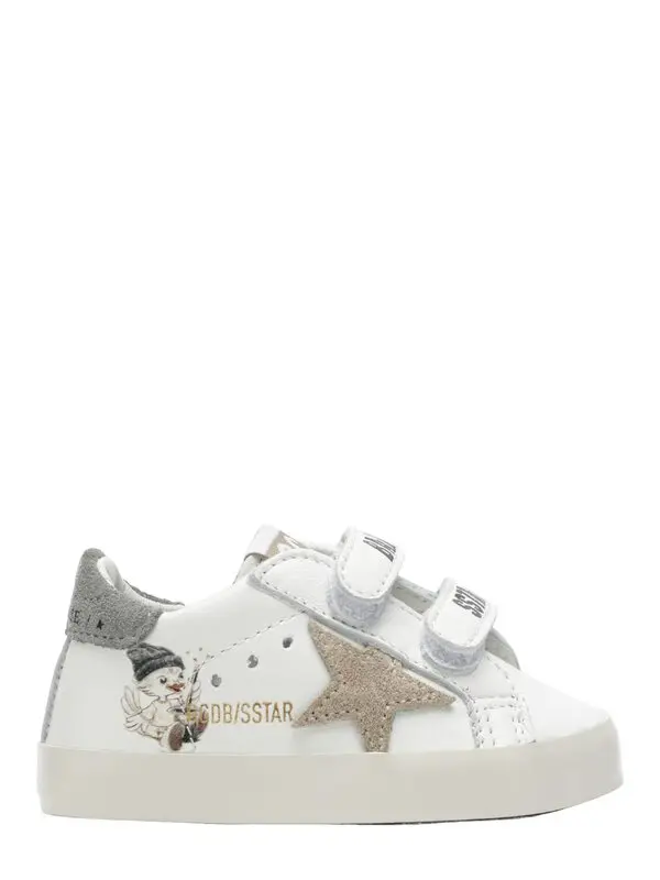 GOLDEN GOOSE Old School Baby Trainers With Duck Motif - White