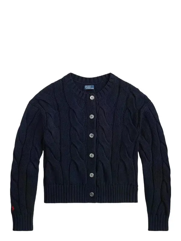 Polo Ralph Lauren Cable-knit Button-up Cardigan - Blue