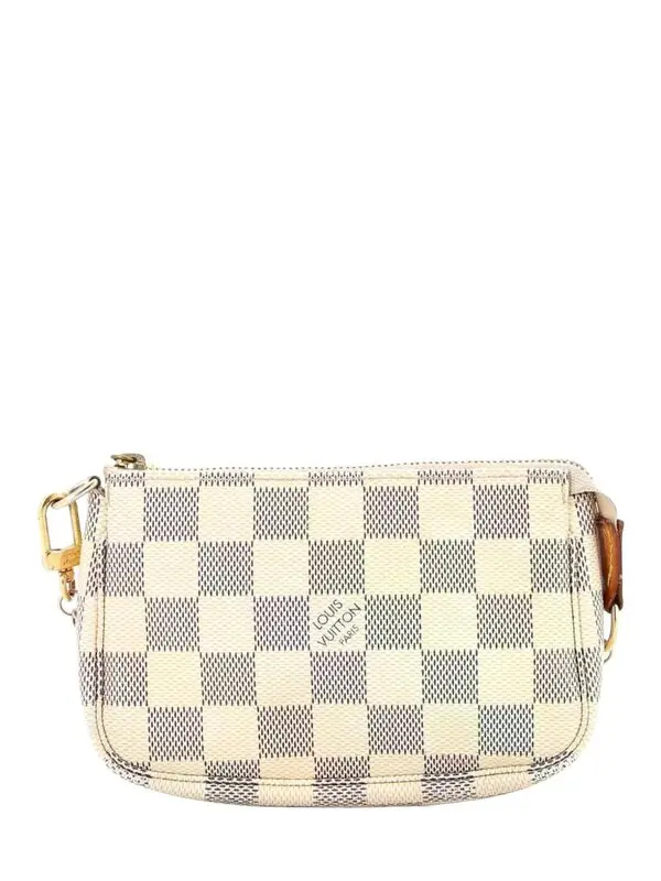 LOUIS VUITTON Pochette Accessoires Damier Clutch - White