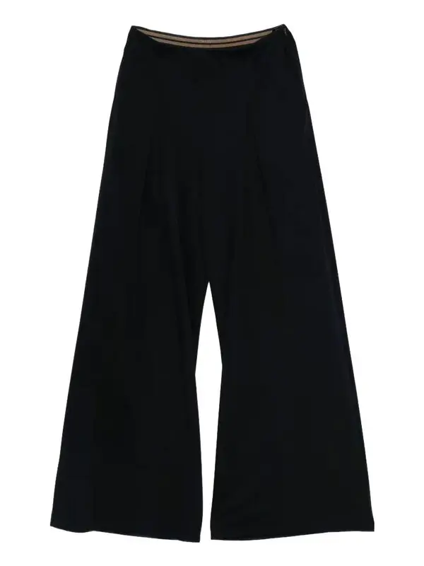 Max Mara Elastic-waistband Flowing Trousers - Blue
