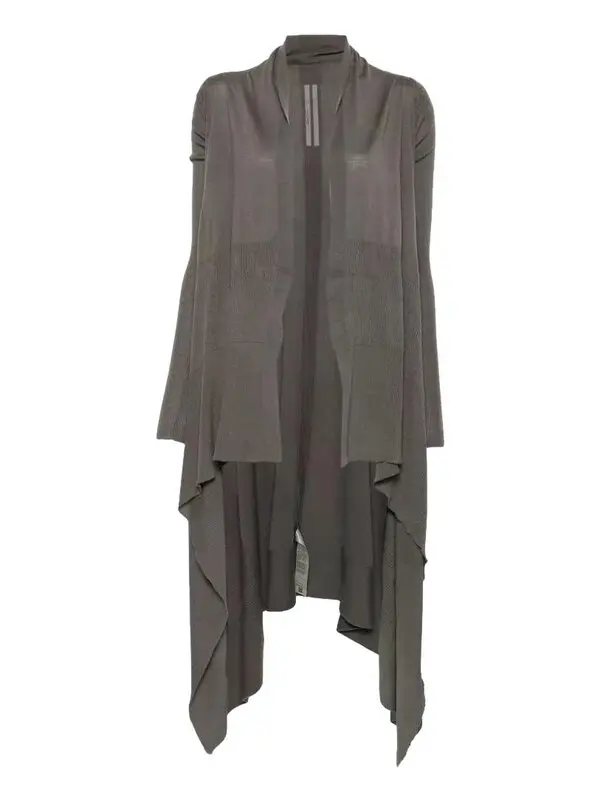 Rick Owens Asymmetric Long-sleeve Cardigan - Grey