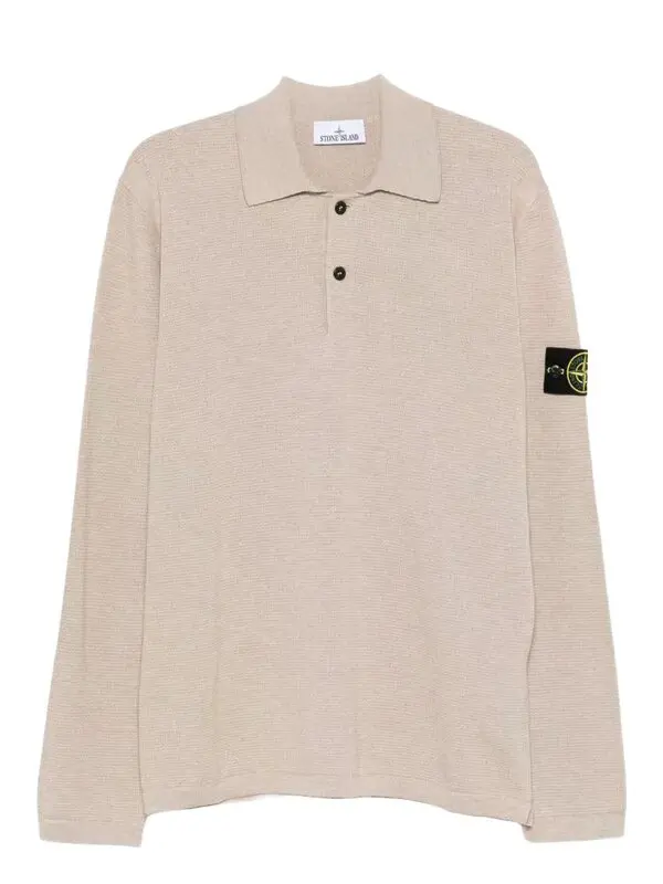 Stone Island Logo-patch Polo Shirt - Neutrals