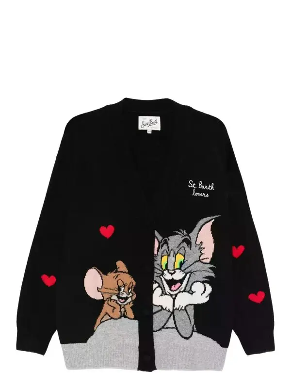 MC2 SAINT BARTH X Warner Bros Cartoon-print Cardigan - Black