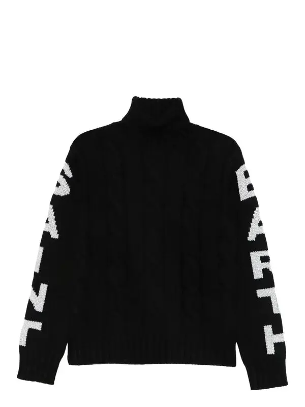 MC2 SAINT BARTH Cable-knit Sweater - Black