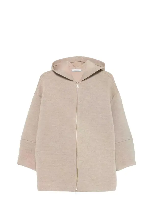 Max Mara Hooded Zip-up Jacket - Neutrals