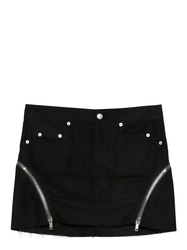 Rick Owens Bolan Banana Zip-detail Mini Skirt - Black