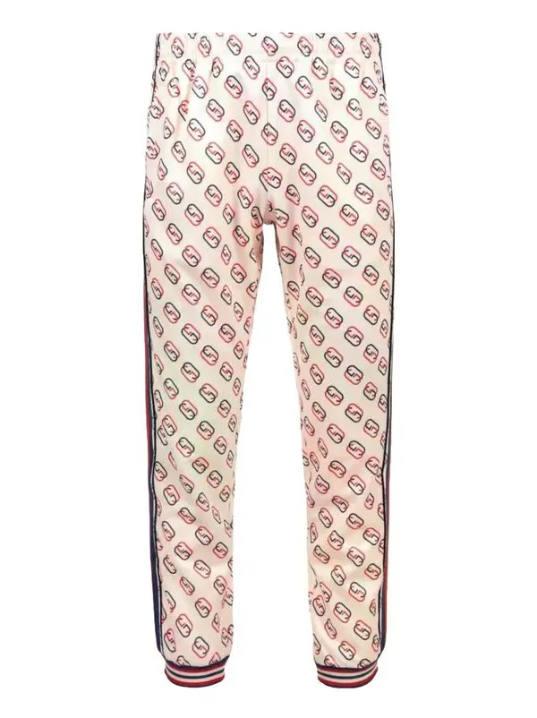Gucci Interlocking-gg Drawstring Trousers - Neutrals