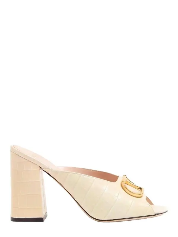 Valentino Garavani Vlogo Signature Slide Sandals - Neutrals