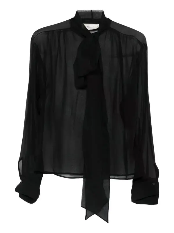 Blumarine Tie-neck Blouse - Black