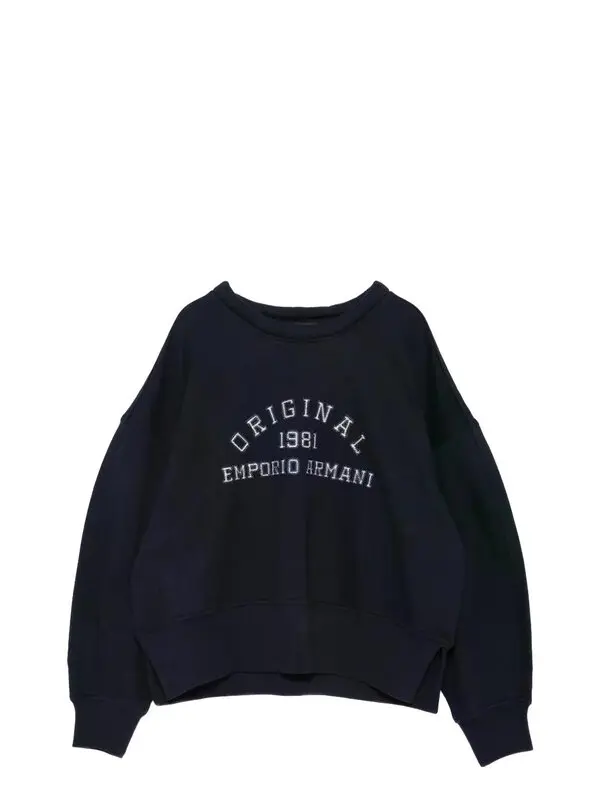 Emporio Armani Oversized Long-sleeve Sweatshirt - Blue