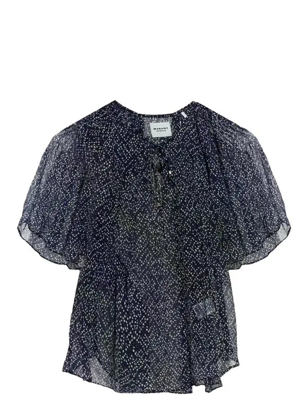 MARANT ETOILE Neslya Printed Top - Blue