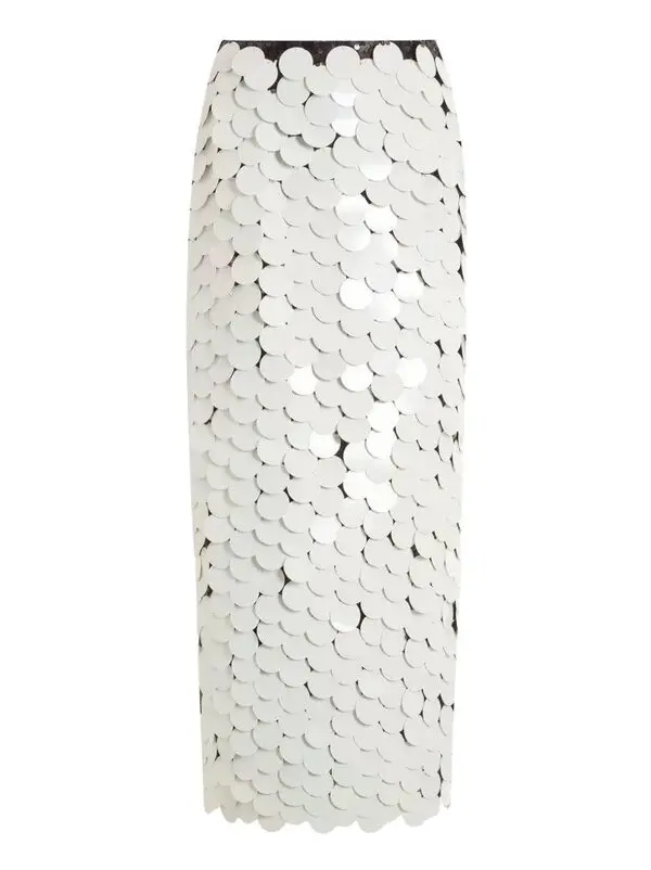 16Arlington Dia Sequin Embellished Midi Skirt - White
