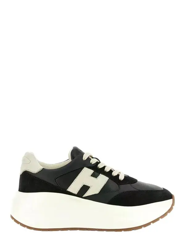 Hogan H696 Chunky Runner Sneakers - Black