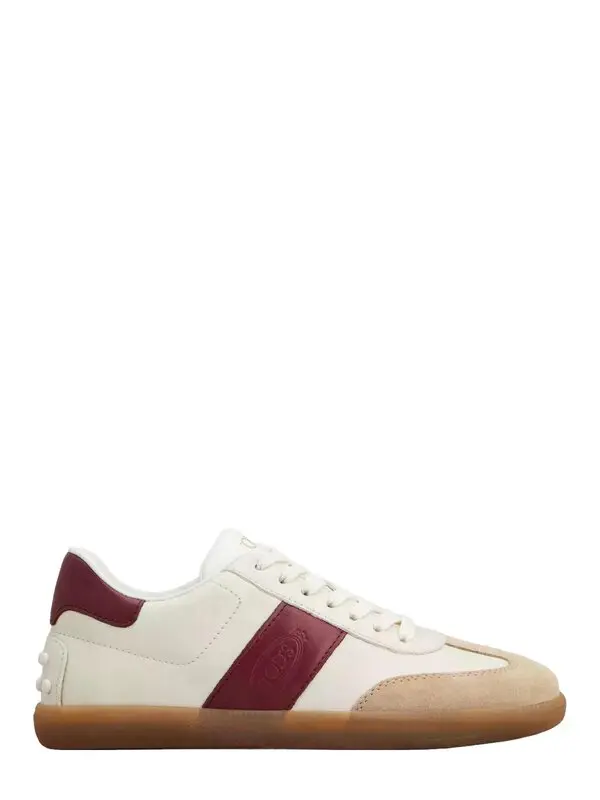 TOD'S Tabs Leather-panelled Sneakers - Neutrals