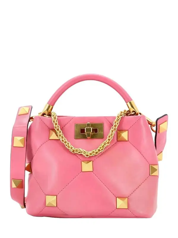 Valentino Garavani Roman Stud Small Satchel - Pink