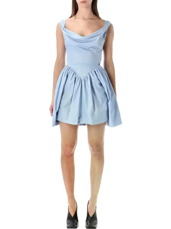 VIVIENNE WESTWOOD Sunday Gathered Mini Dress - Blue