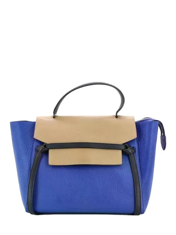 Celine Tricolor Belt Bag Mini Satchel Leather - Blue