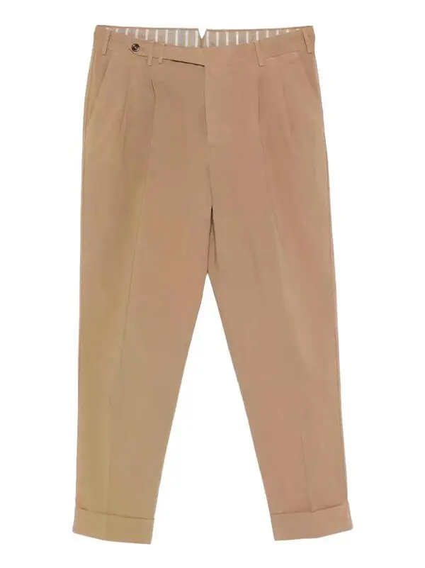 PT TORINO Pleated Trousers - Brown