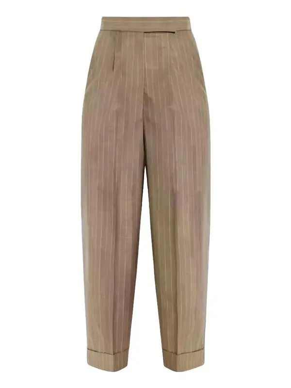 Max Mara Mxmmanetta Pinstripe Trousers - Neutrals