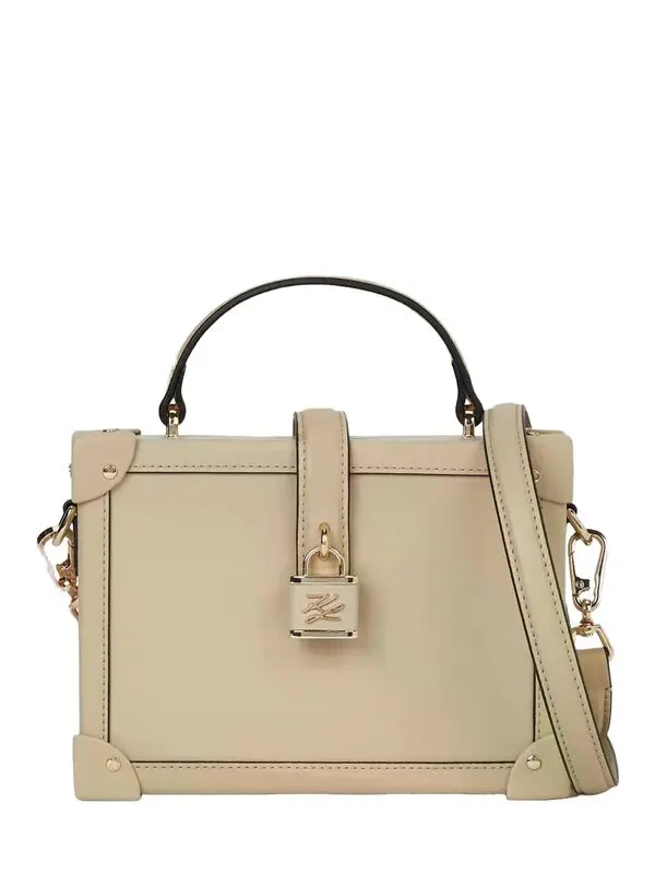 Karl Lagerfeld Padlock-detail Crossbody Bag - Neutrals