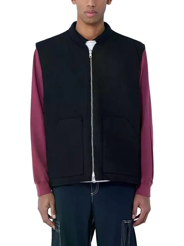 NÒMARYTHM TEXTILE Zip Patch Pocket Vest - Black