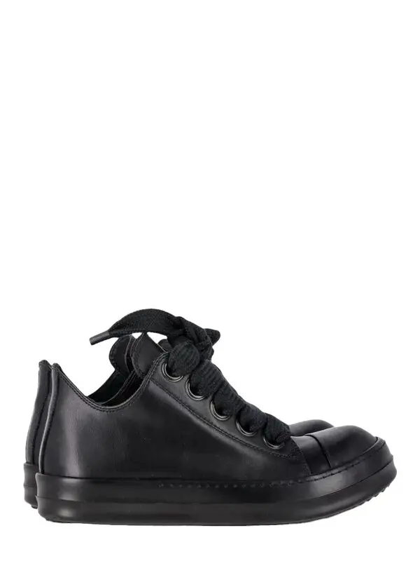 Rick Owens Jumbo-laced Low-top Sneakers - Black