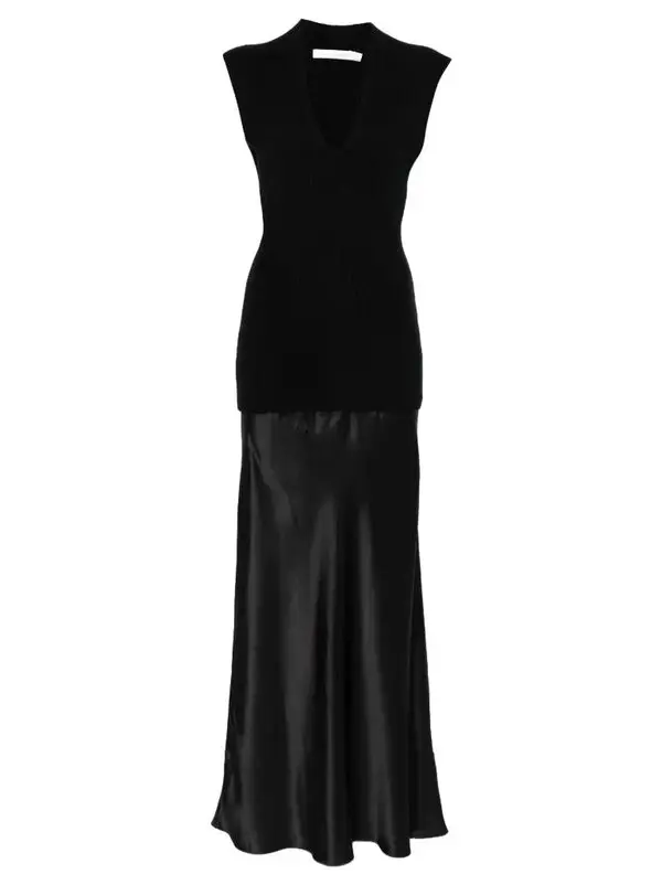Christopher Esber V-neck Sleeveless Dress - Black