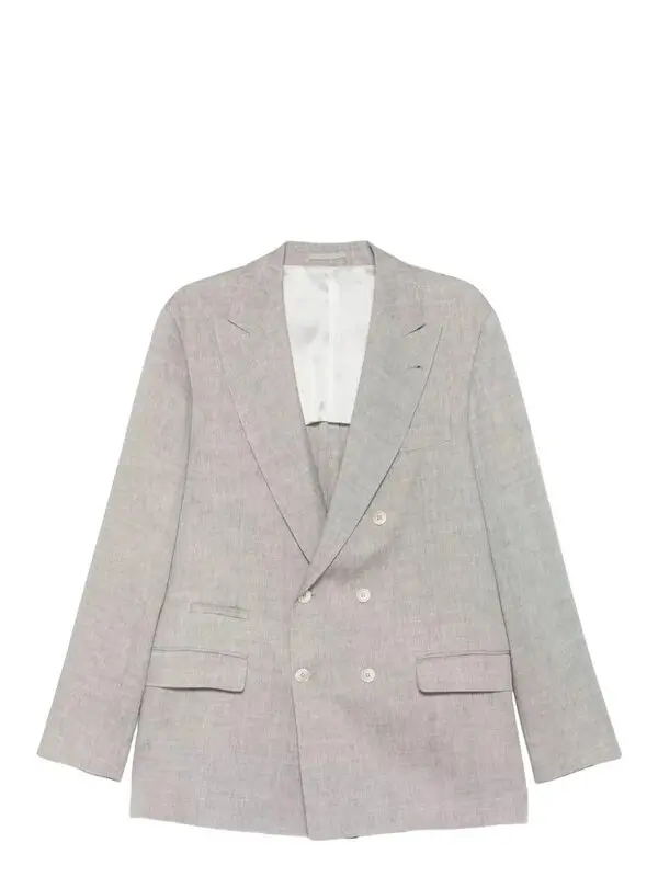Brunello Cucinelli Double-breasted Blazer - Grey