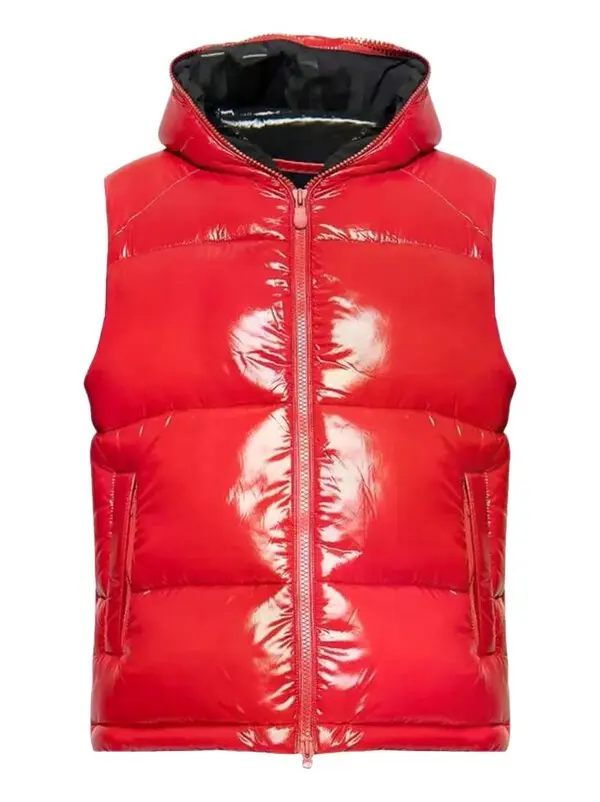 SAVE THE DUCK Hooded Padded Gilet - Red
