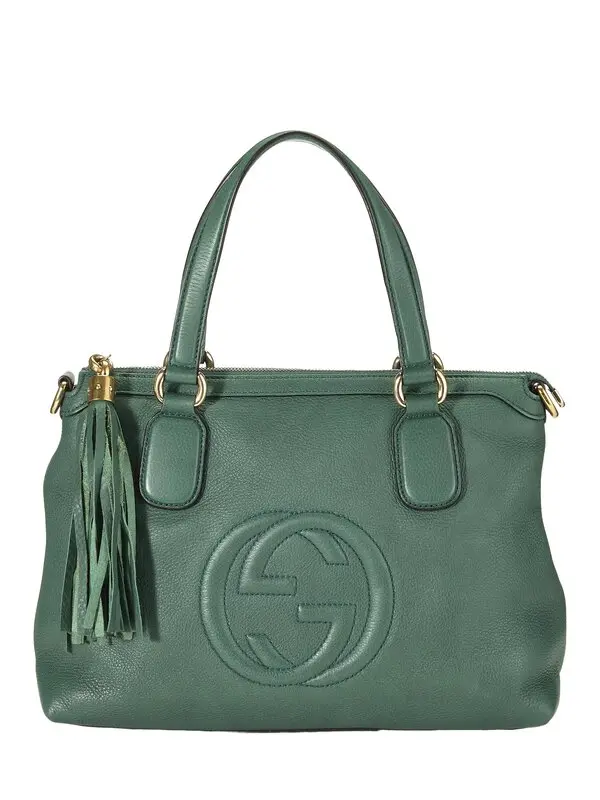 Gucci Leather Soho Top Handle Bag - Green