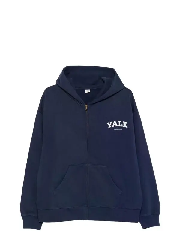 SPORTY & RICH Yale Zip Hoodie - Blue