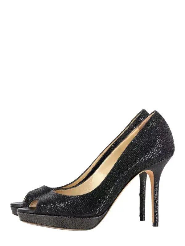 JIMMY CHOO Peep-toe High-heel Sandals - Black
