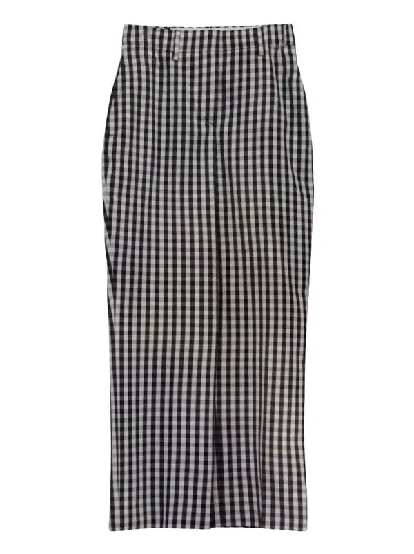 Burberry Gingham Jacquard Trousers - Black