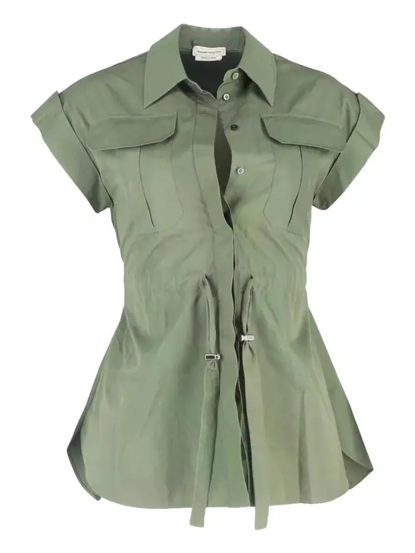 Alexander McQueen Belted Short-sleeve Shirt - Green