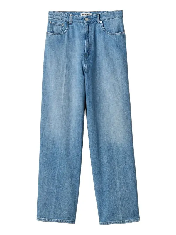 Miu Miu Loose Fit Jeans - Light Blue