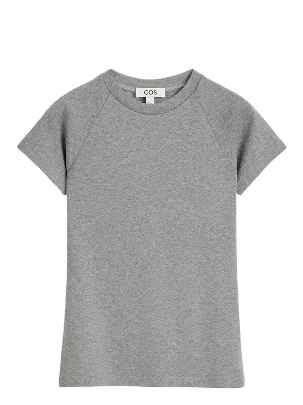 Cos Slim Cotton T-shirt - Gray