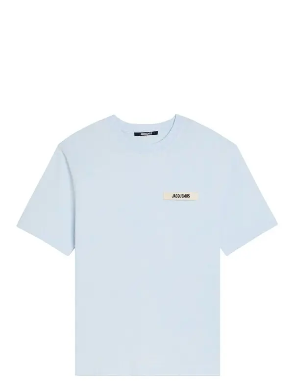 Jacquemus Le T-shirt Gros Grain Cotton T-shirt - Light Blue