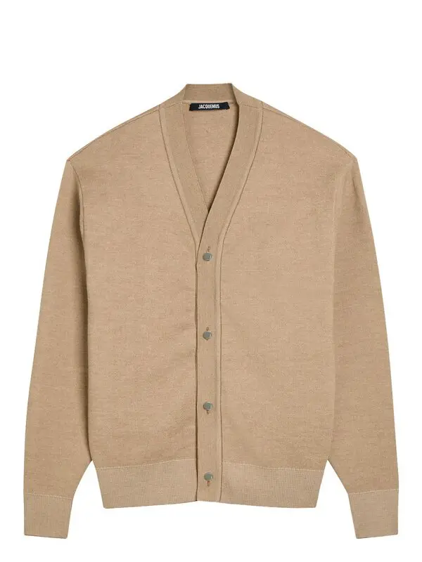 Jacquemus Le Cardigan Doppio Merino Wool-blend Cardigan - Beige