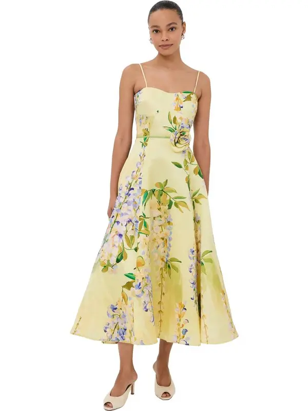 LEO LIN Mariela Midi Dress - Wisteria Print
