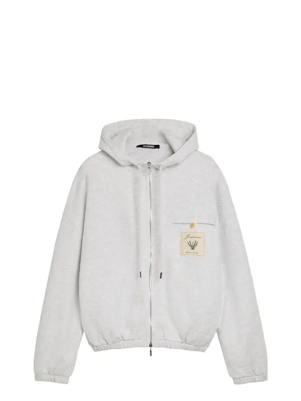Jacquemus Le Hoodie Torneo Logo Cotton Sweatshirt - Grey
